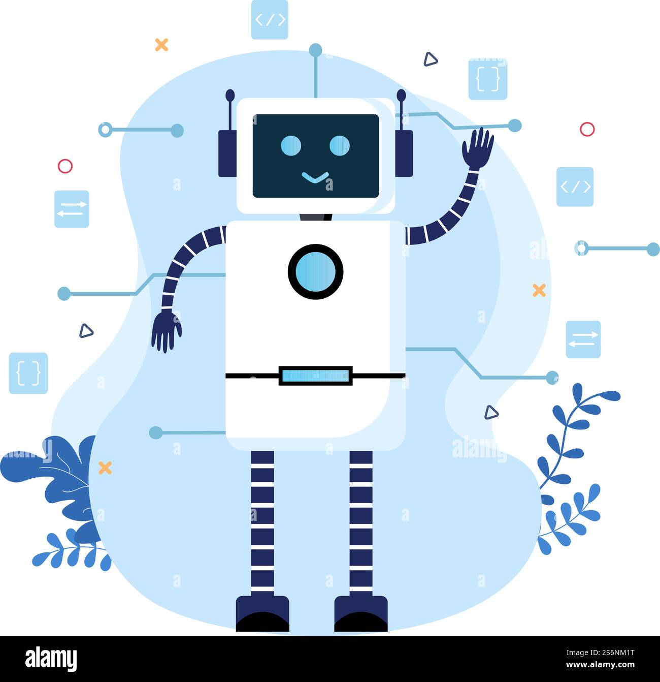 Artificial Intelligence Digital Brain Technology and engineering Concept With Programmer Data or ...