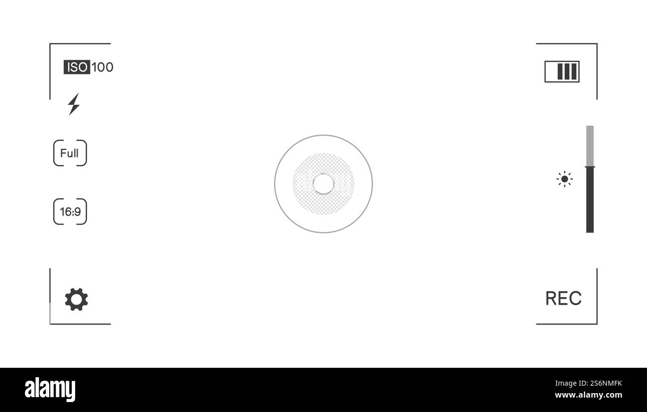 Photography camera settings and display with information of photo ...