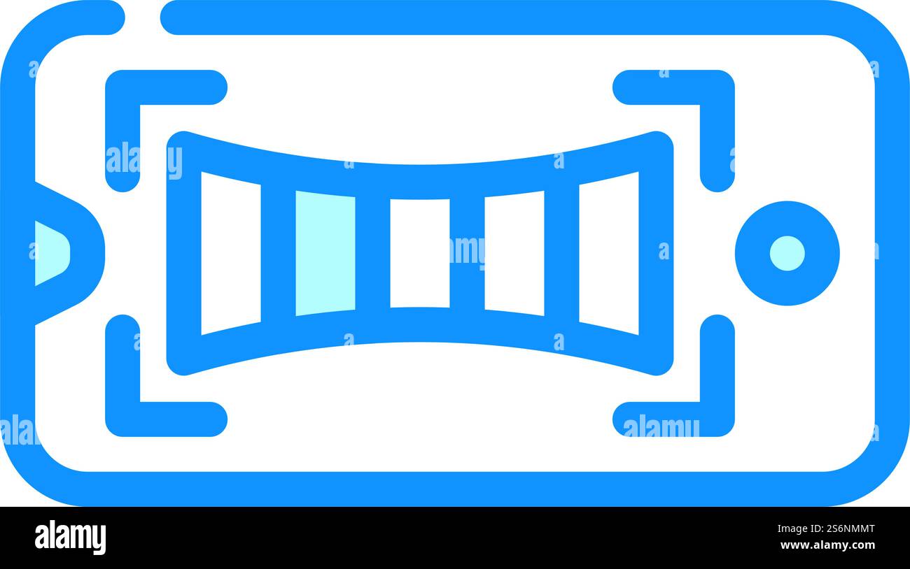 panoramic shooting phone camera color icon vector. panoramic shooting ...