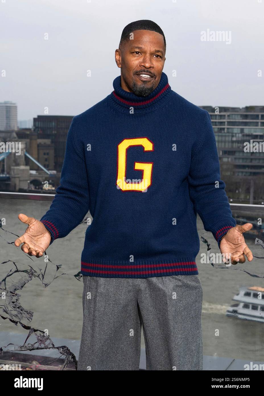 Jamie Foxx poses for photographers at the photo call for the film 'Back ...