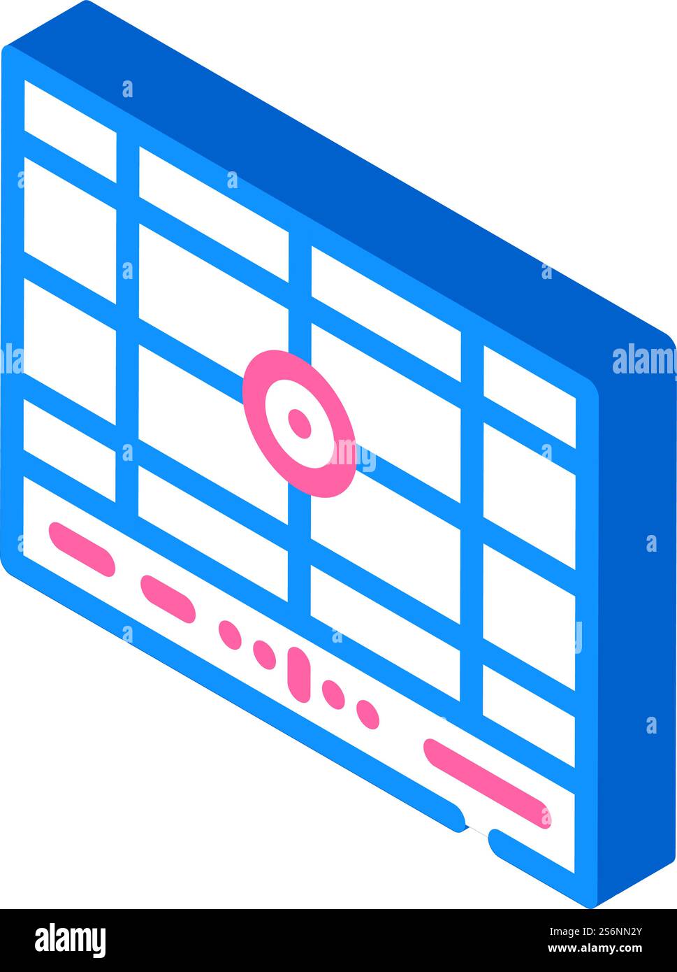 dividing grid isometric icon vector. dividing grid sign. isolated ...