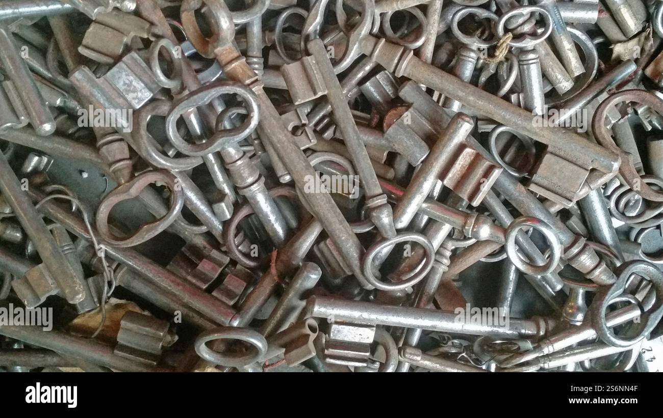 Many old keys as background Stock Photo - Alamy
