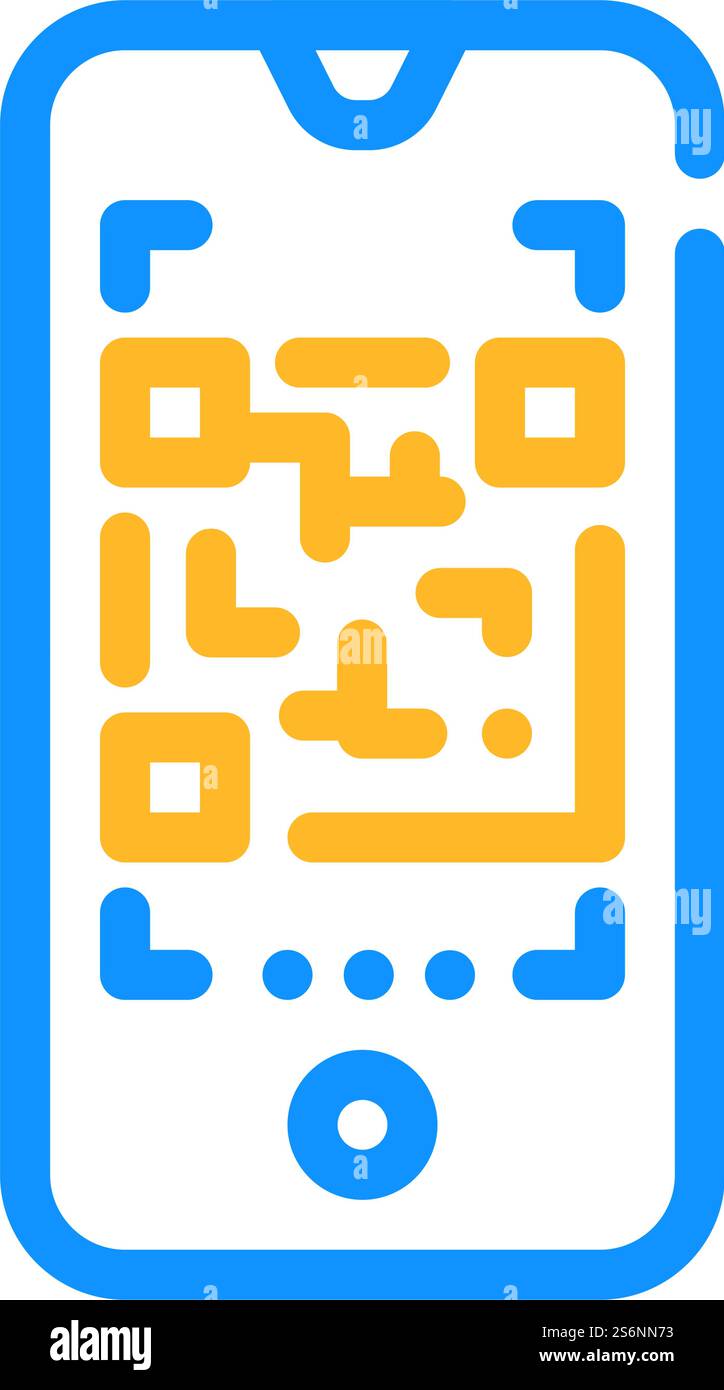 qr code scanner color icon vector. qr code scanner sign. isolated ...