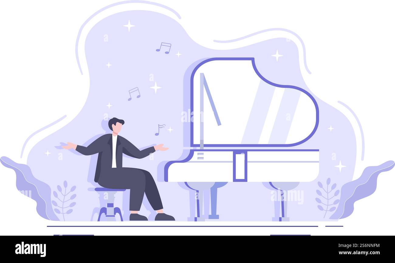 Music Festival Background Vector Illustration With Musical Instruments ...