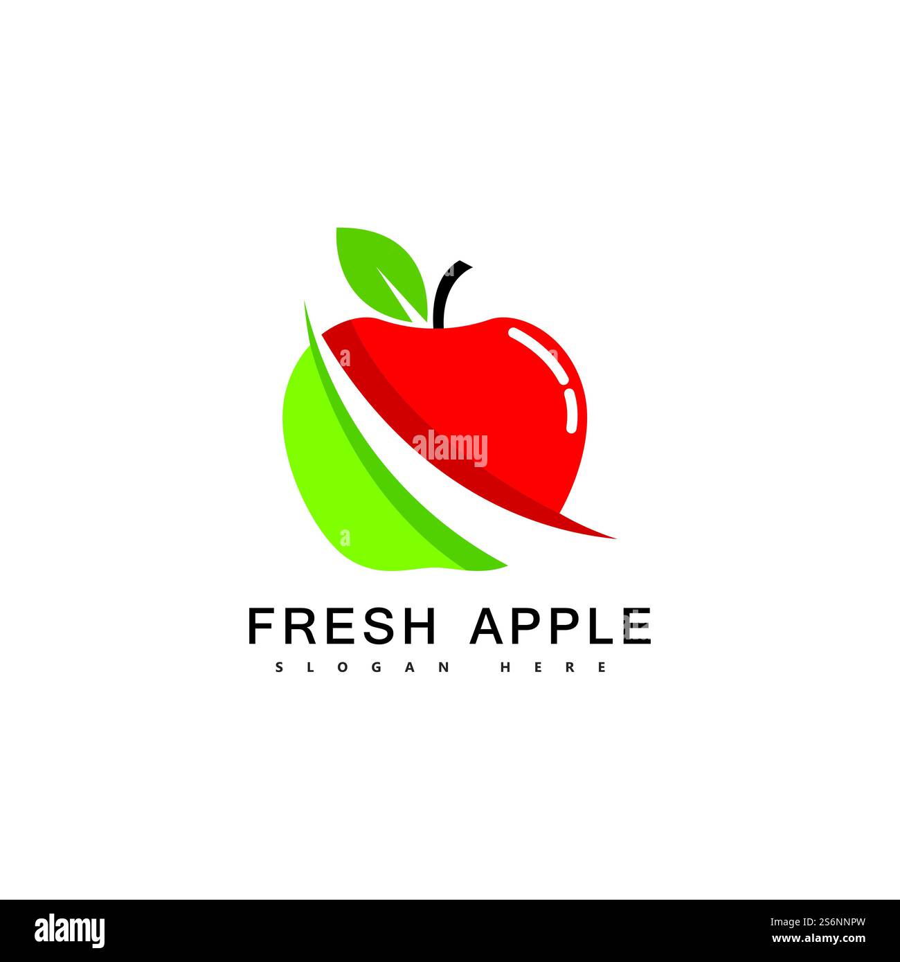 Apple fruit logo fresh fruit vector illustration Stock Vector Image ...