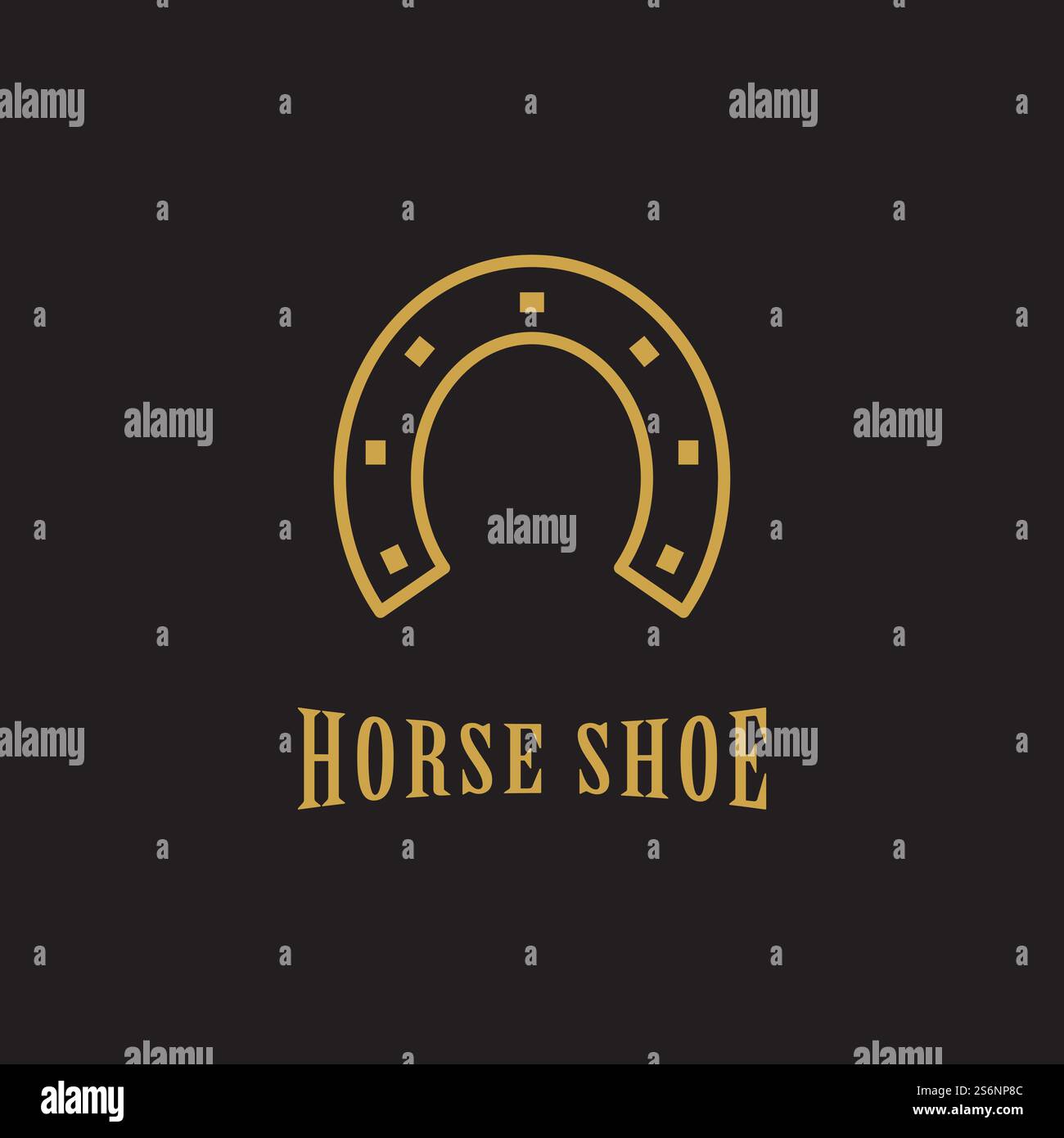 Horseshoe logo icon vector flat design Stock Vector Image & Art - Alamy
