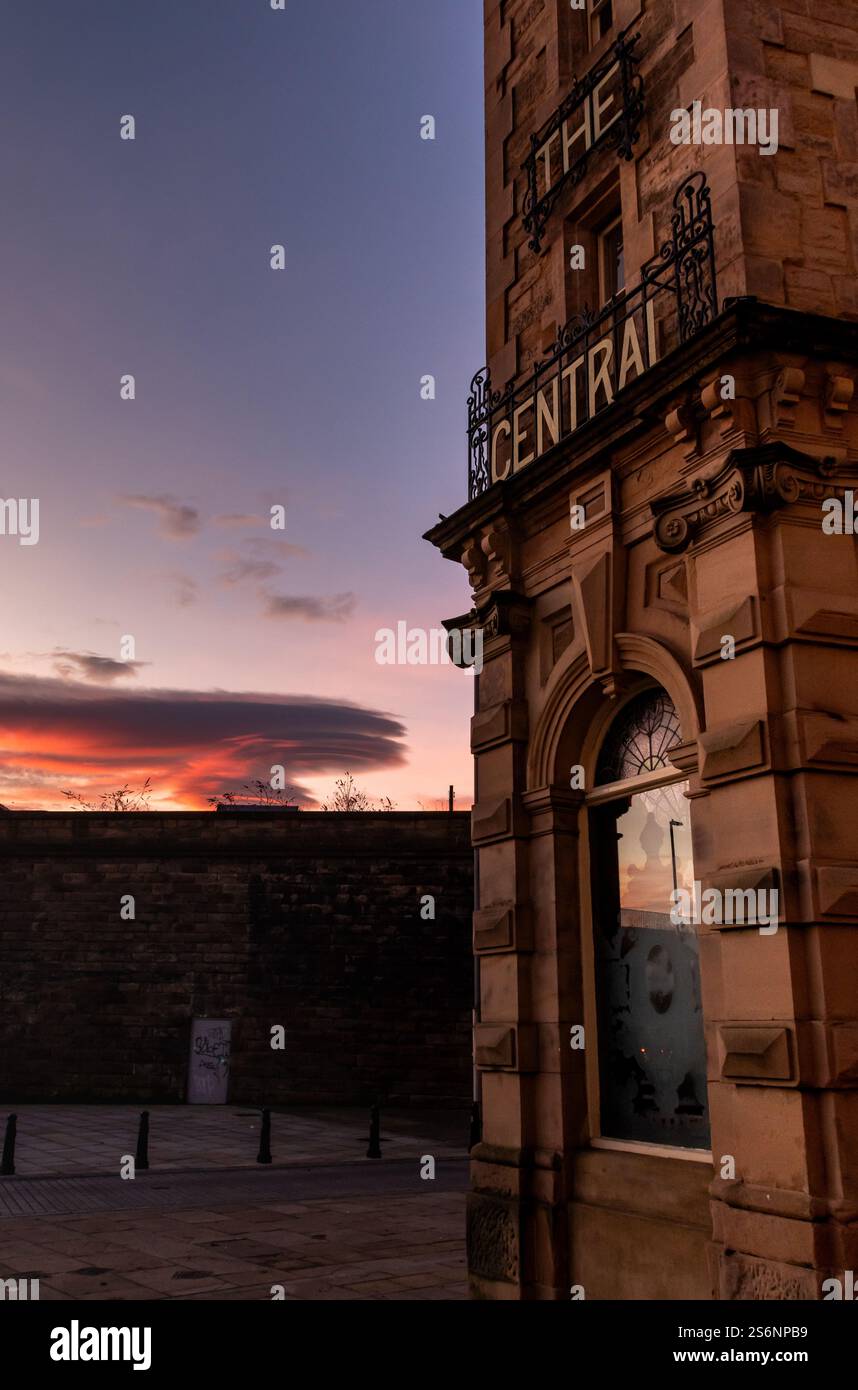 The Central bar in Gateshead taken at Sunset Stock Photo - Alamy