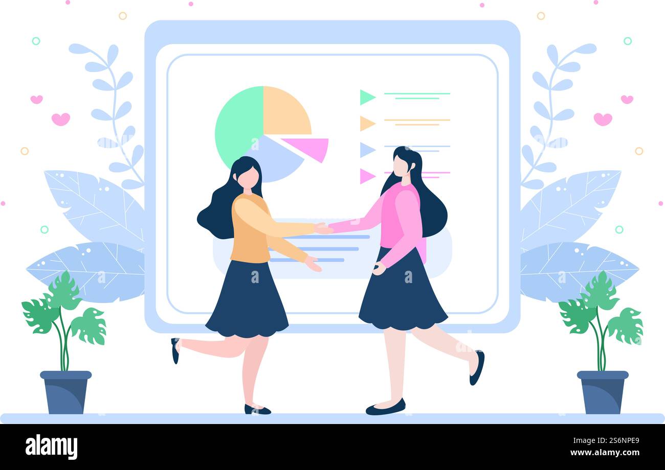 Two Businessmen Reach a Deal or Agreement Shaking Hands on Cooperation ...