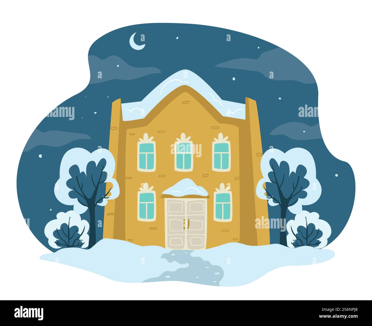 Rest area snow covered Stock Vector Images - Alamy
