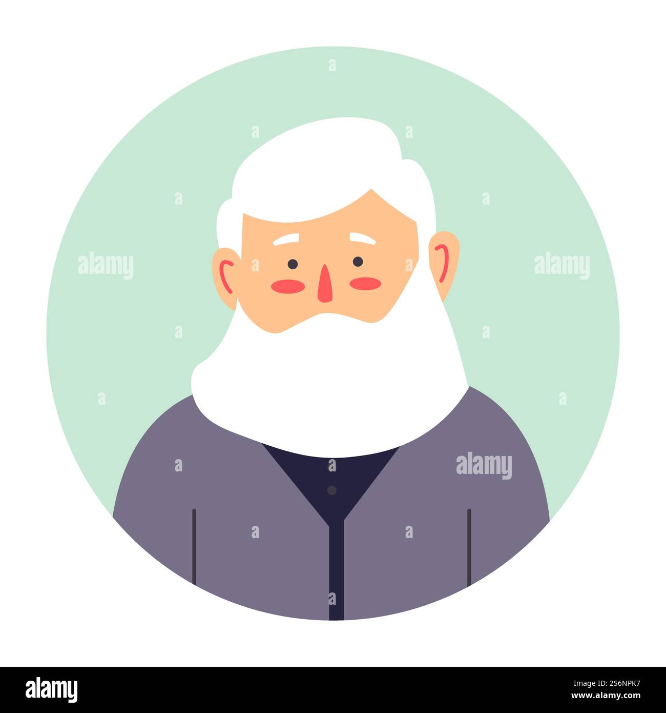 Stylish senior caucasian bearded retired Stock Vector Images - Alamy