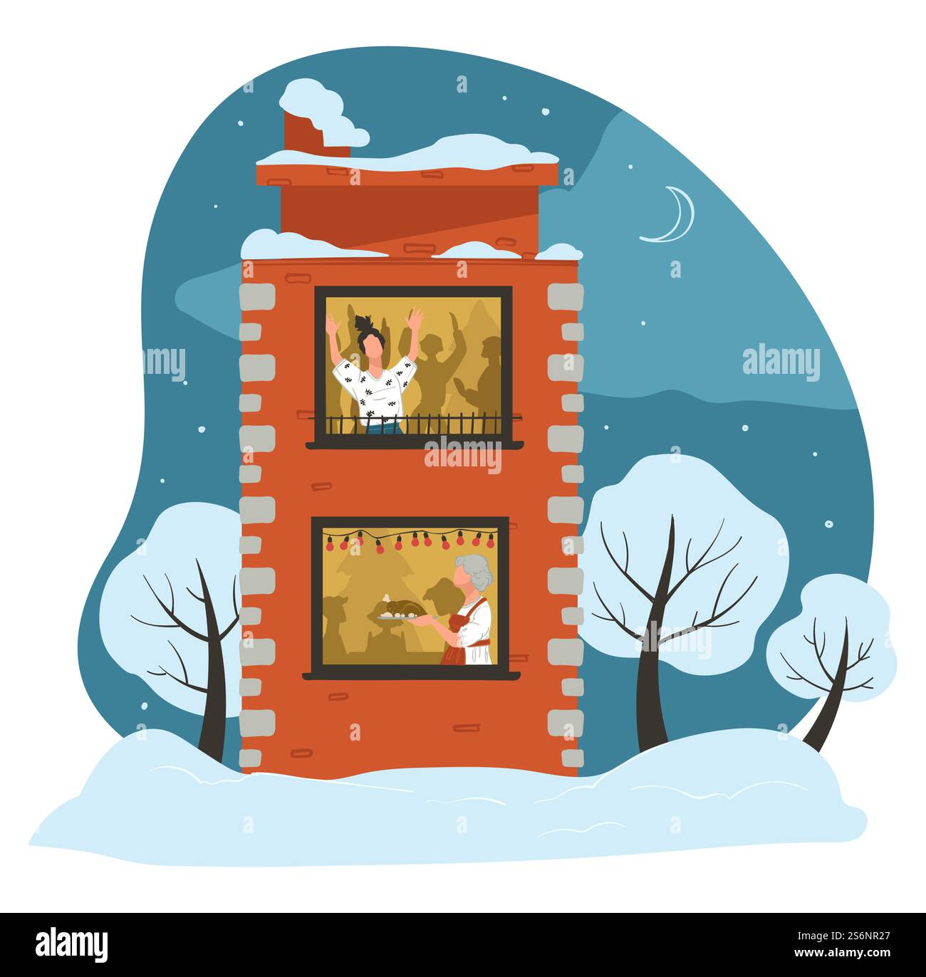 New house in garden Cut Out Stock Images & Pictures - Alamy