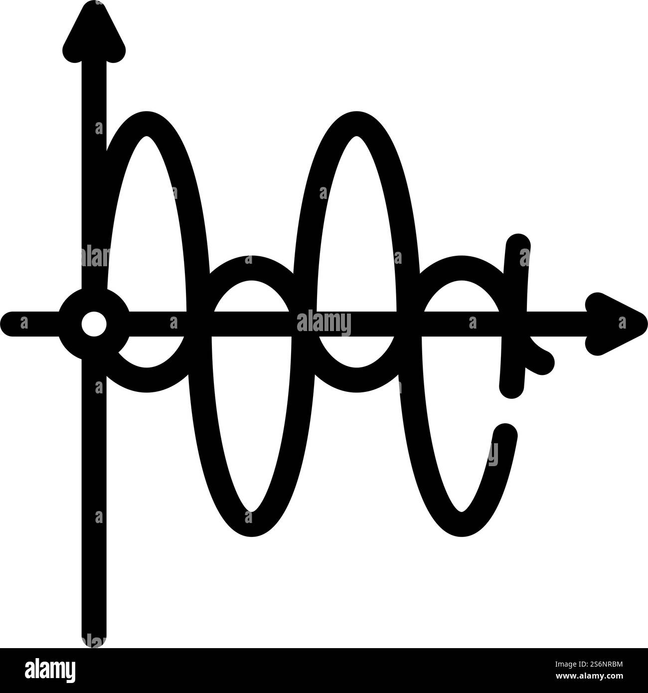 graph of electromagnetic waves line icon vector. graph of ...