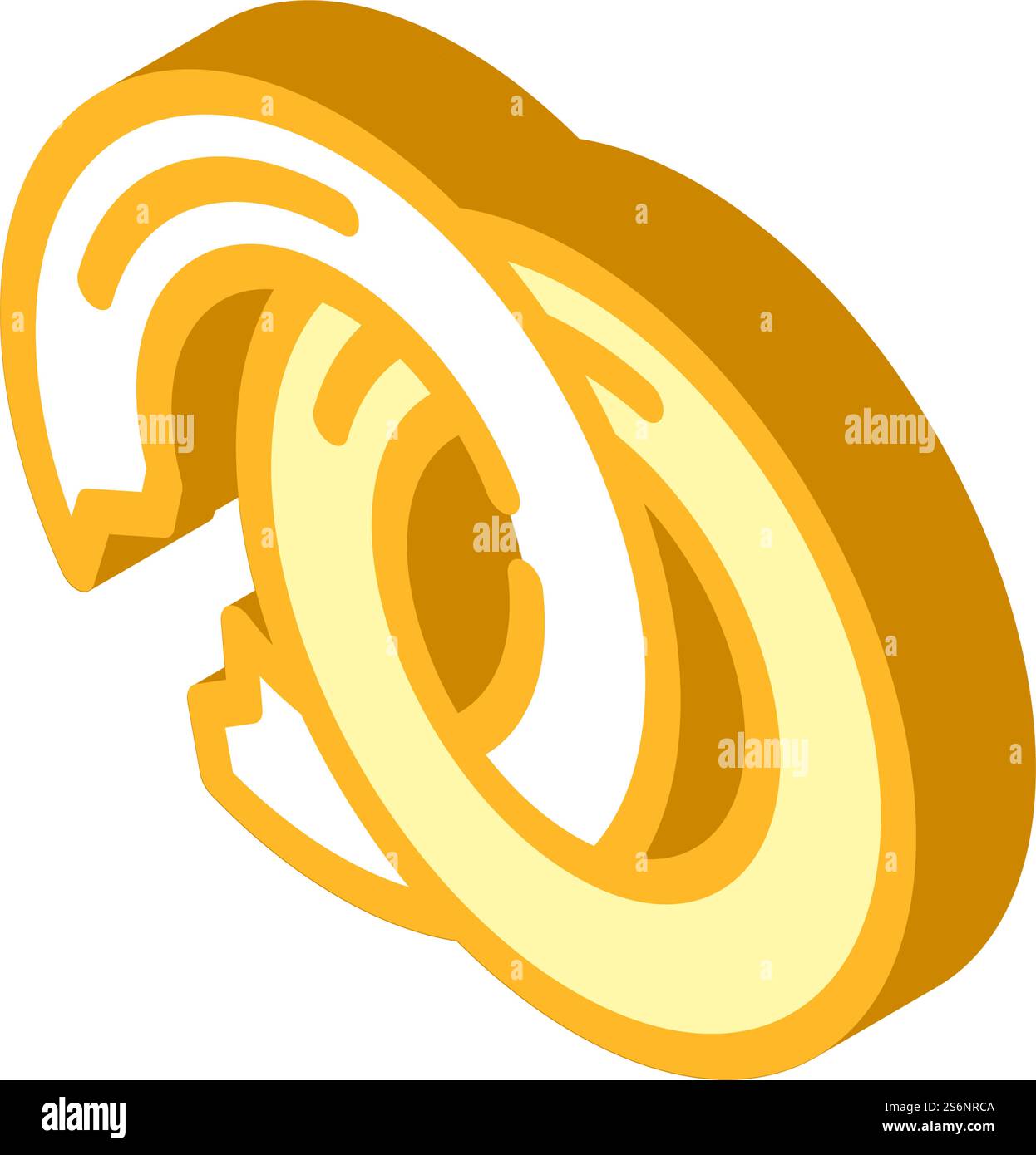 broken ring isometric icon vector. broken ring sign. isolated symbol ...