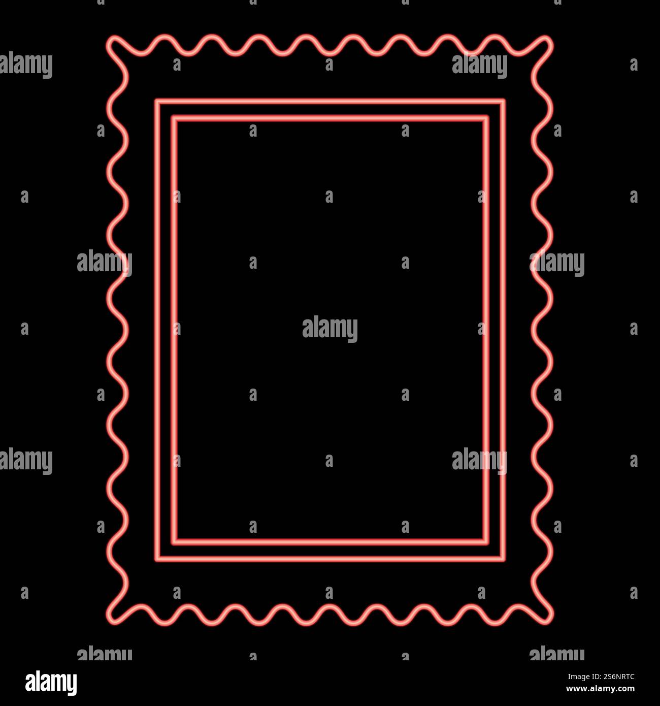 Neon stamp red color vector illustration flat style light image. Neon ...