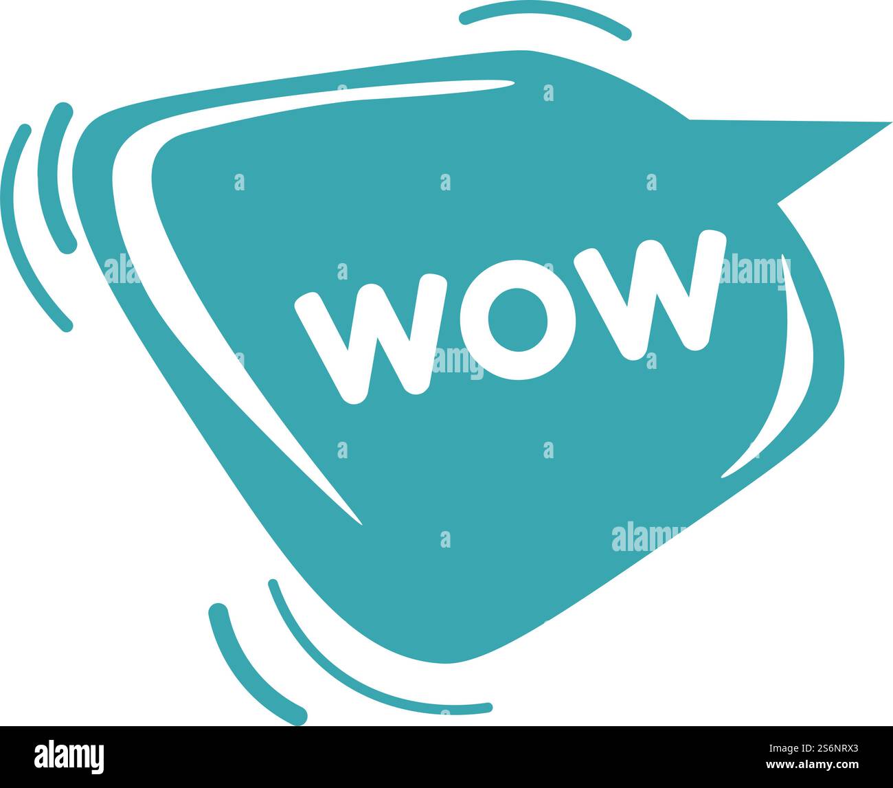 Sticker or banner for expressing emotions or thoughts, isolated wow ...