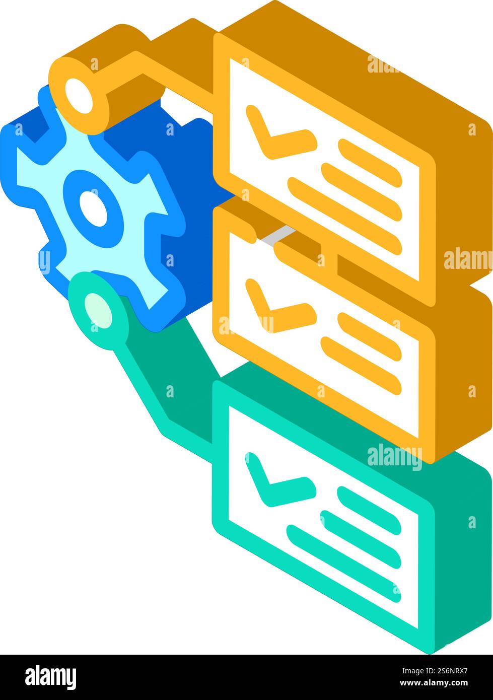 System Monitoring Isometric Icon Vector System Monitoring Sign