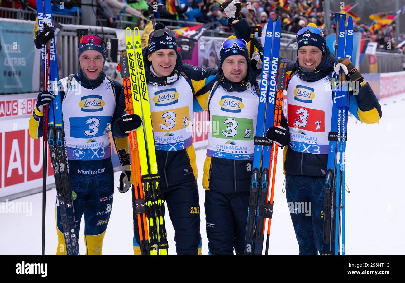 Ruhpolding, Germany. 17th Jan, 2025. Biathlon: World Cup, relay 4 x 7.5 ...