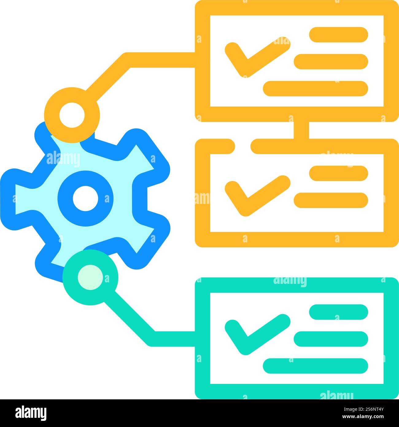 system monitoring color icon vector. system monitoring sign. isolated ...