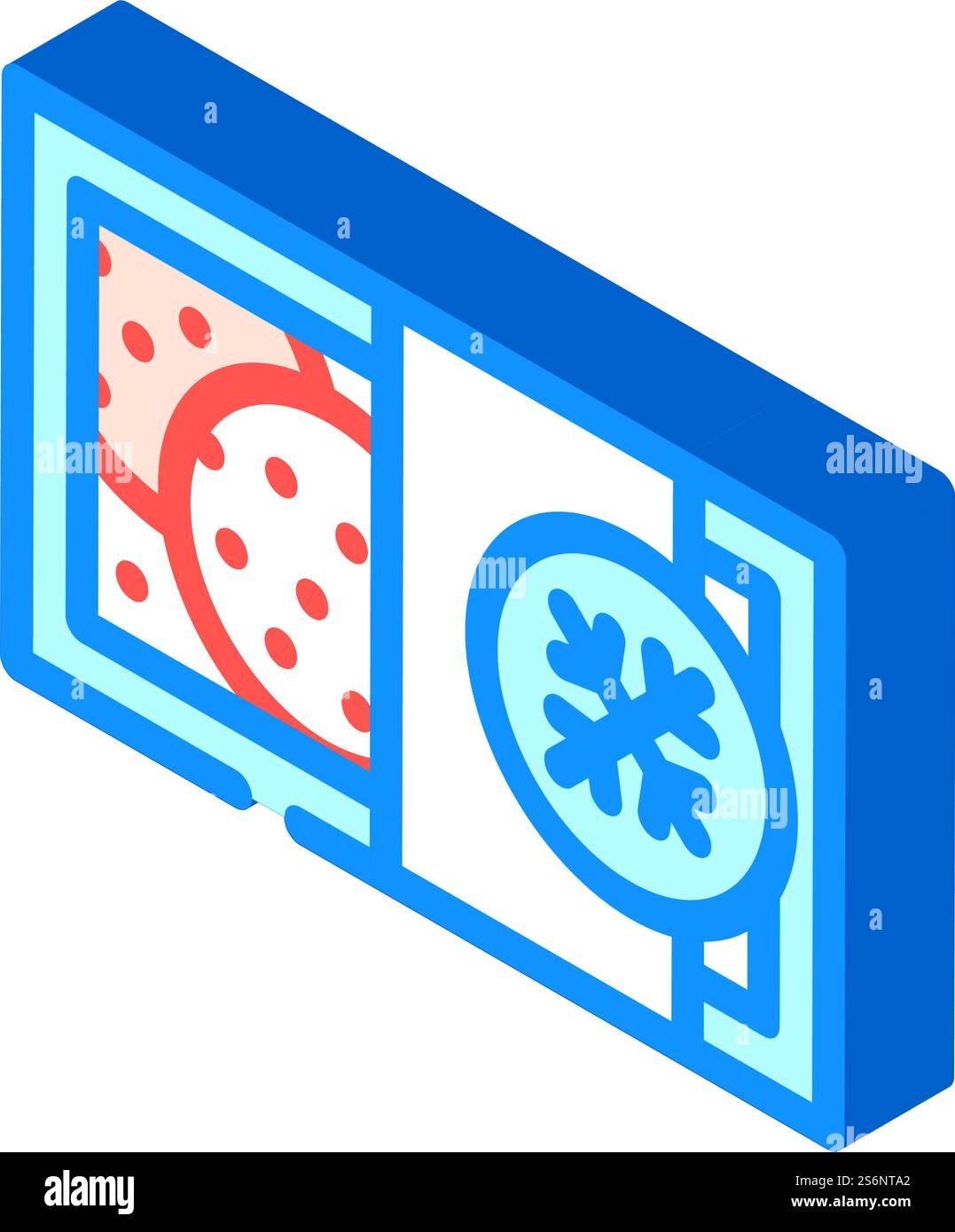 cutlets raw frozen food isometric icon vector. cutlets raw frozen food ...