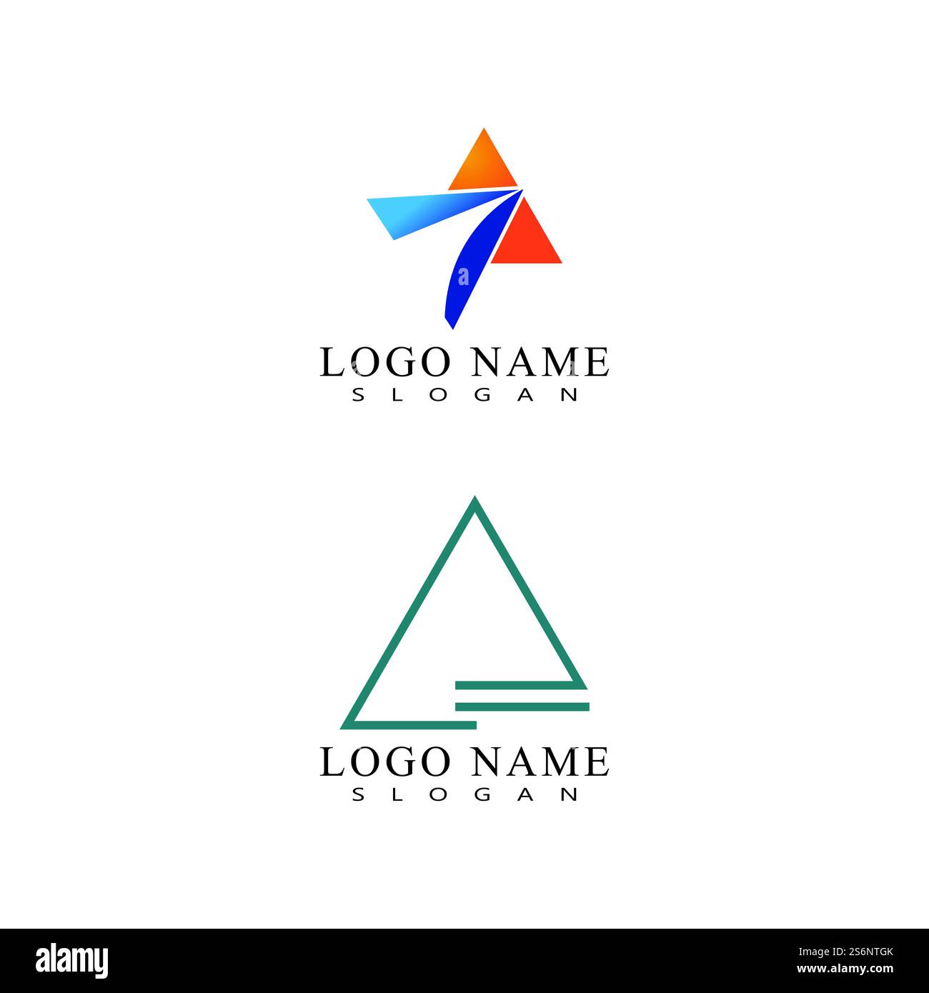 Futuristic Triangle Chain logo design inspiration Stock Vector Image ...