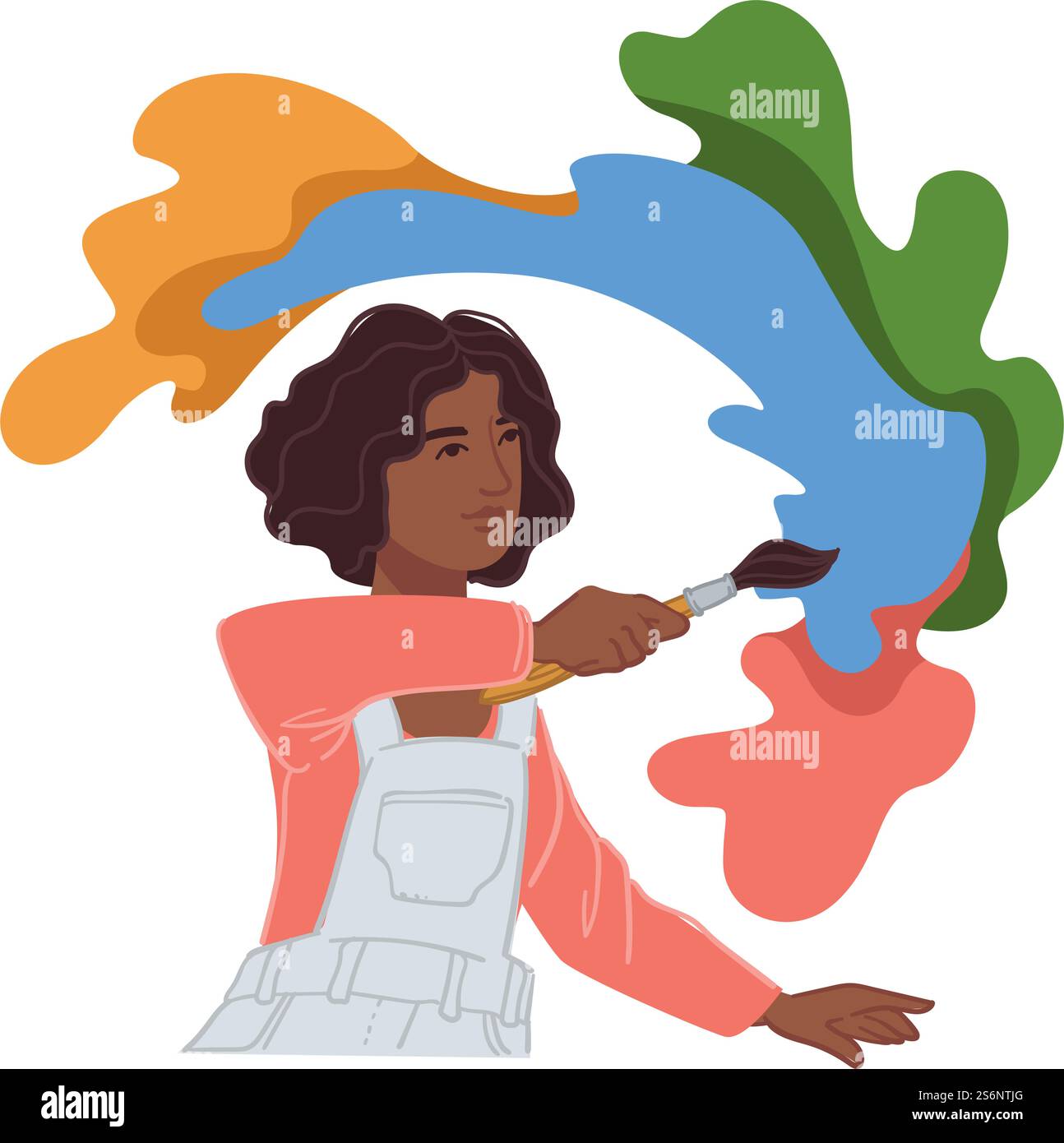 Splattered artist paints Stock Vector Images - Alamy