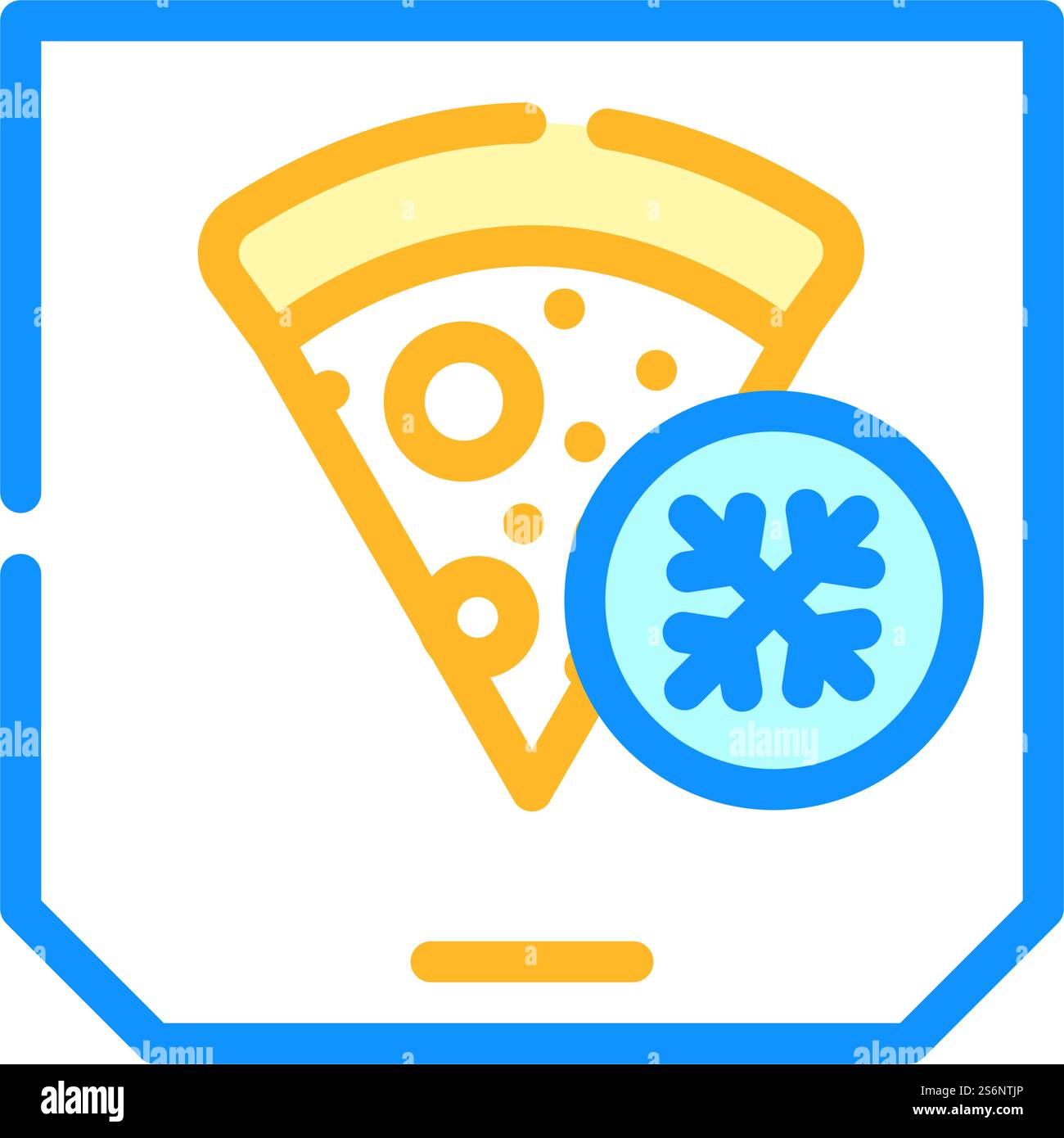 pizza frozen food color icon vector. pizza frozen food sign. isolated ...