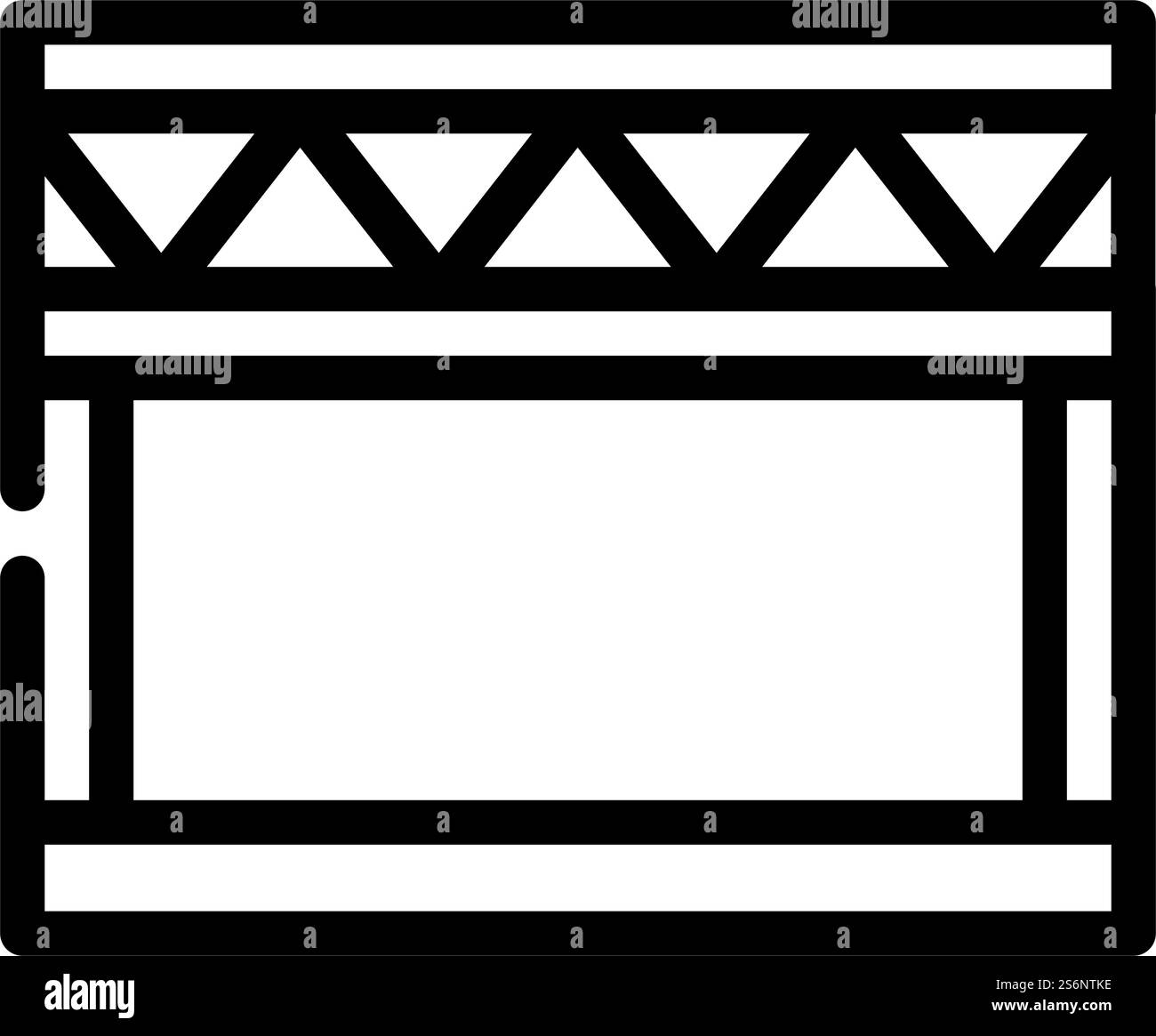 stage metal frame line icon vector. stage metal frame sign. isolated ...