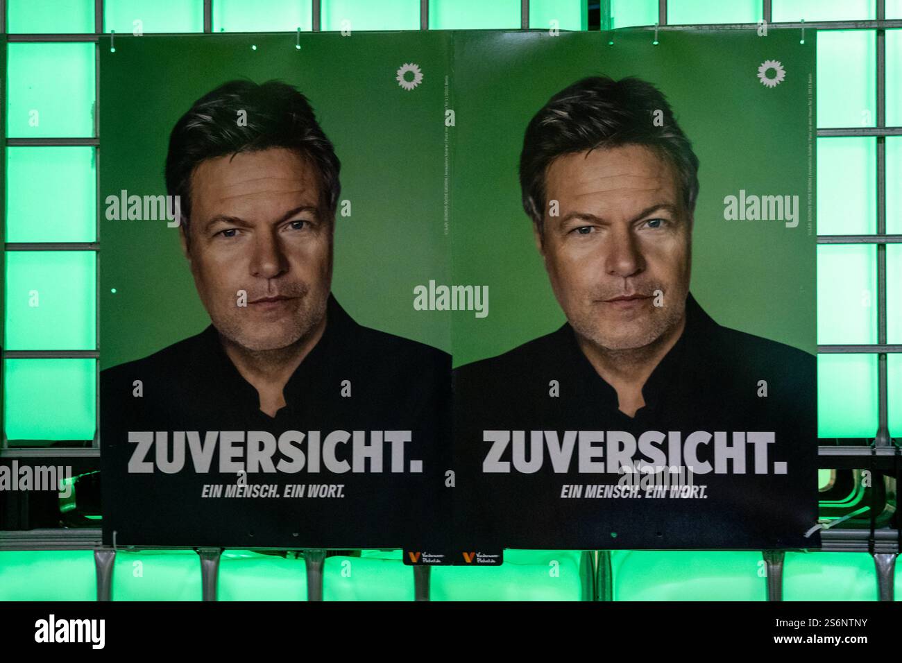 Würzburg, Bavaria, Germany - January 17, 2025: Election posters of ...