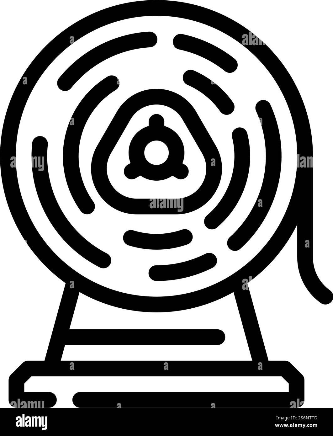 metal list roll line icon vector. metal list roll sign. isolated ...