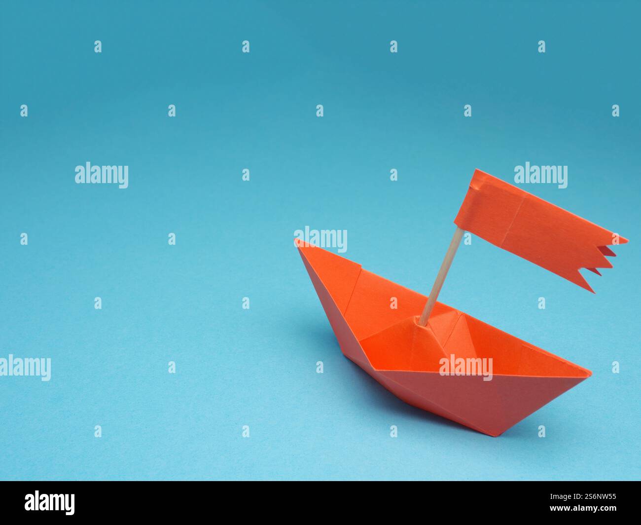 New ideas or transformation concept with a paper boat, transformation ...