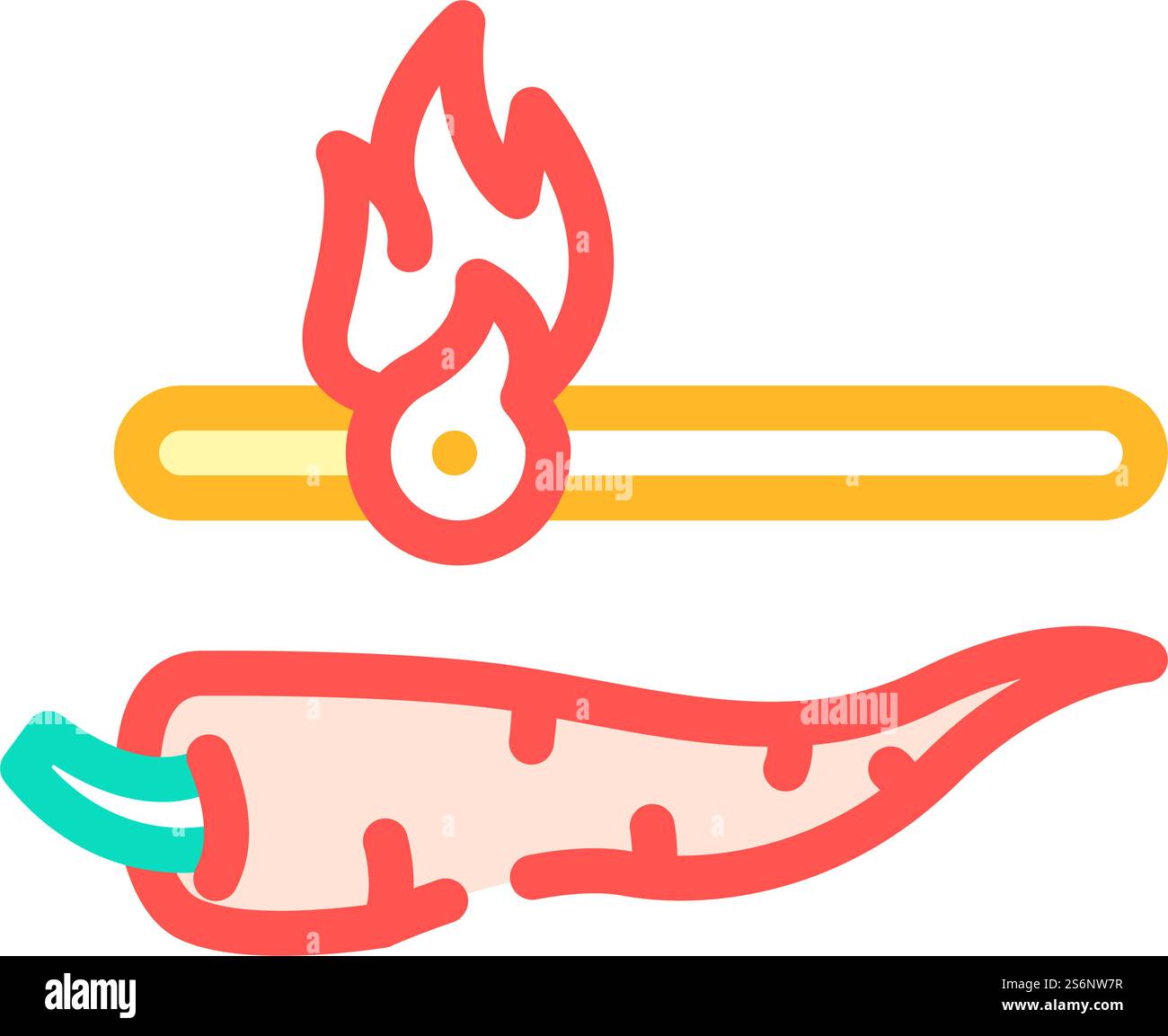 spicy pepper taste scale color icon vector. spicy pepper taste scale ...