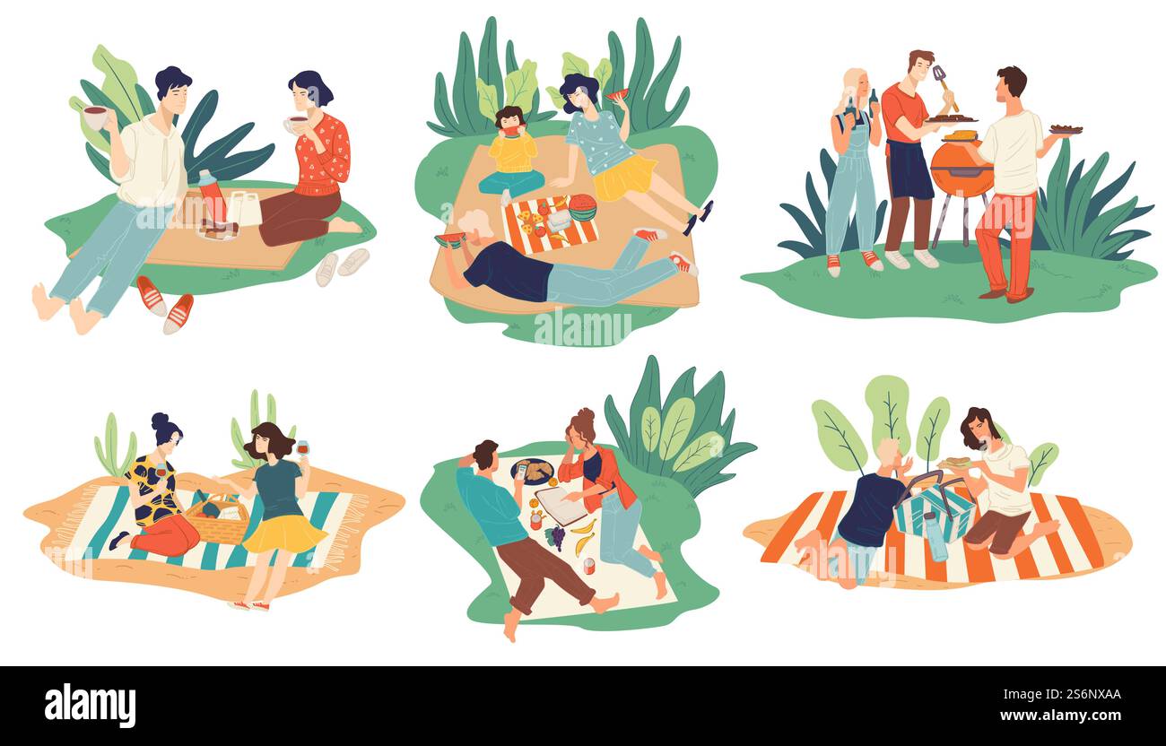 Picnics countryside Stock Vector Images - Alamy