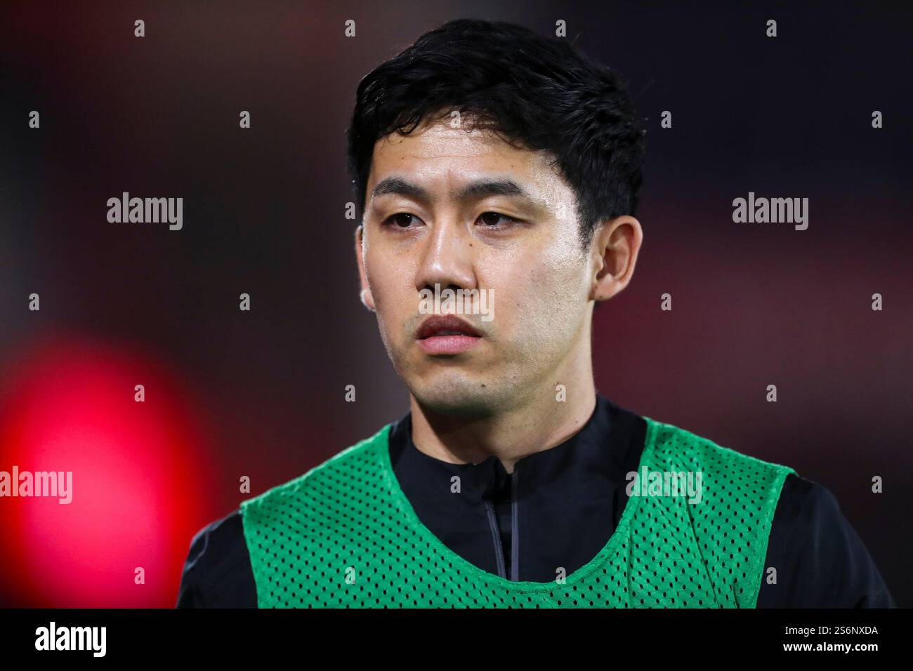 Nottingham, UK. 14th Jan, 2025. Liverpool midfielder Wataru Endo (3 ...