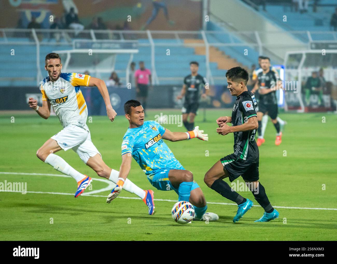 Kolkata, India. 15th Jan, 2025. ISL 2024-25: Mohammedan Sporting rides on stoppage-time double ...