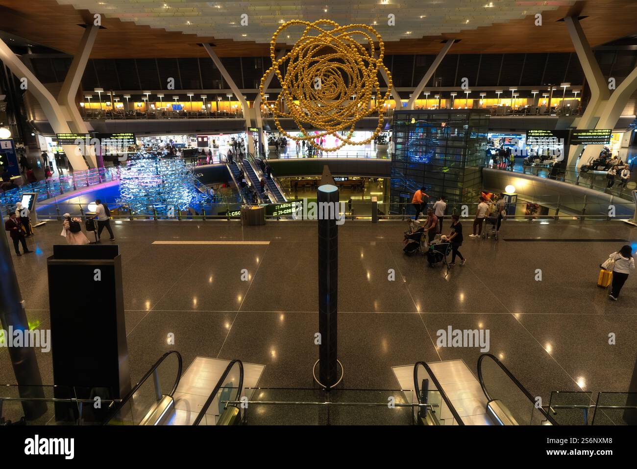 Doha, Qatar, 27 Sep 2024 The Hamad airport terminal is vast and ...