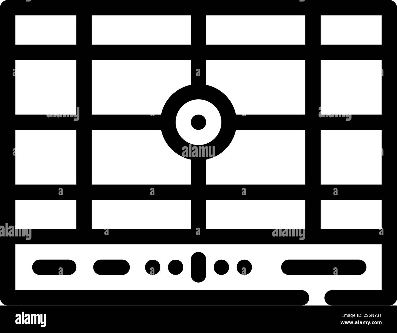 dividing grid line icon vector. dividing grid sign. isolated contour ...