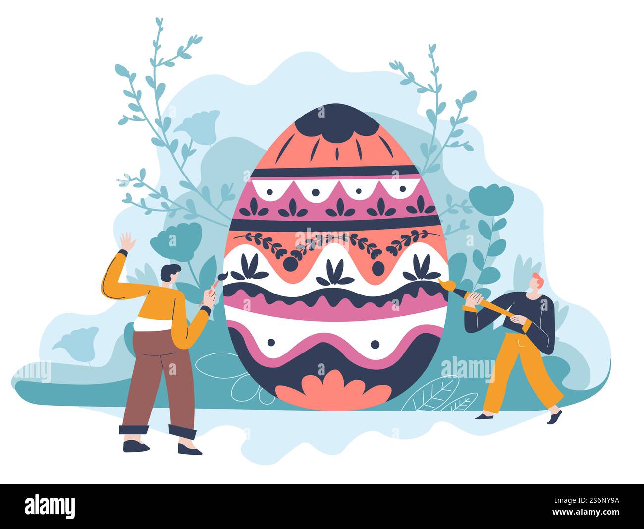 People realistic painting Stock Vector Images - Alamy