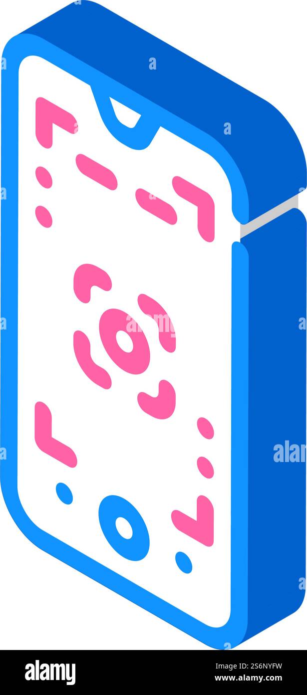 macro photography phone camera isometric icon vector. macro photography ...