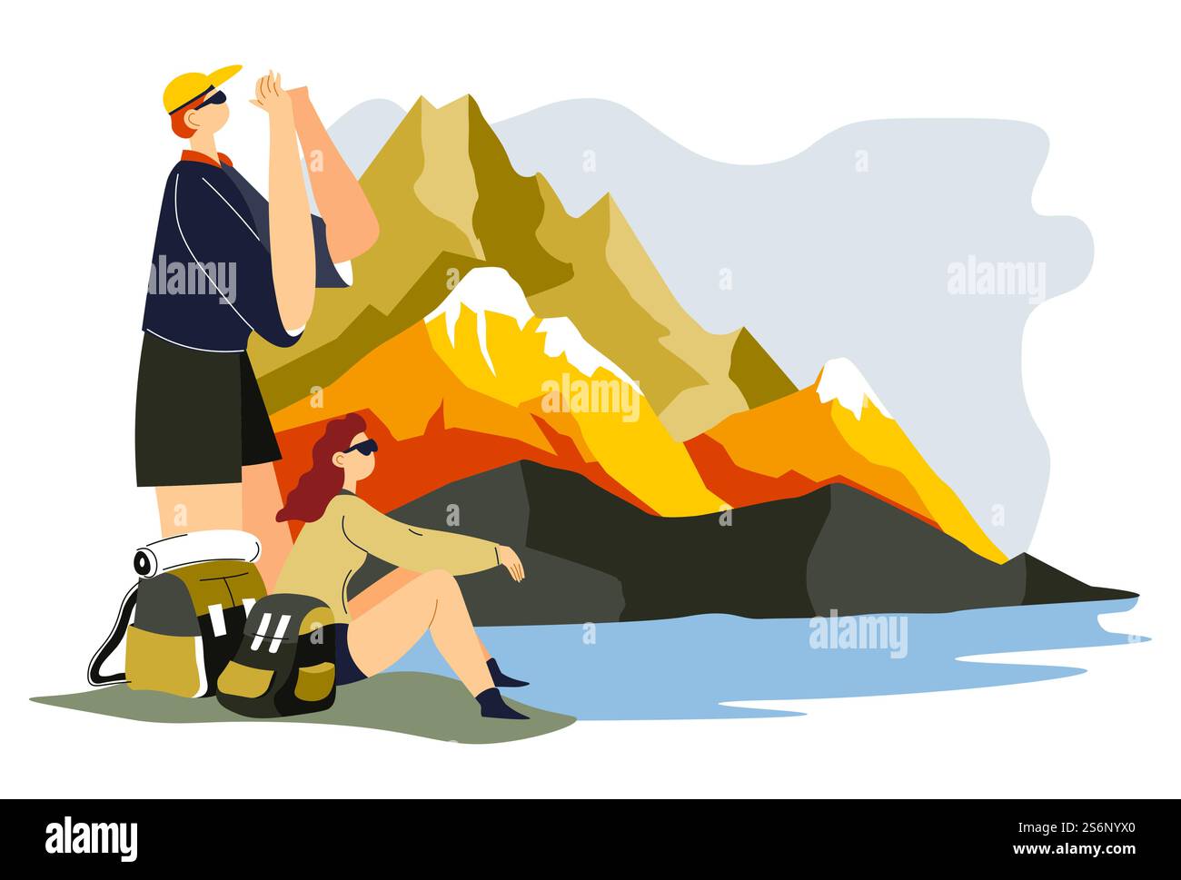 Park in mountains view Cut Out Stock Images & Pictures - Alamy
