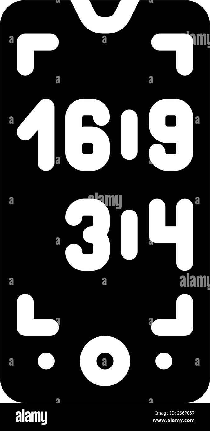 choosing an aspect ratio glyph icon vector. choosing an aspect ratio ...