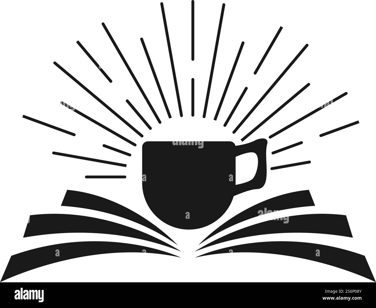 Coffee and book logo vector flat design Stock Vector Image & Art - Alamy