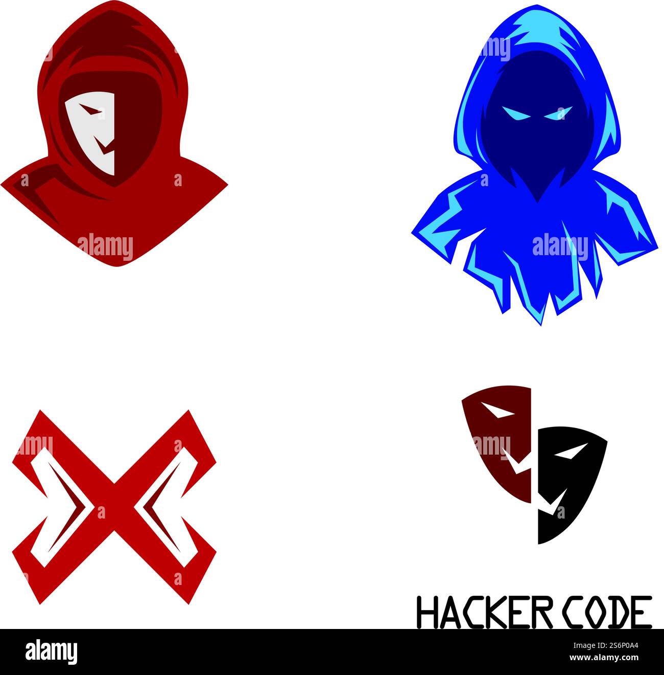 Anonymous hacker logo illustration vector flat design Stock Vector ...