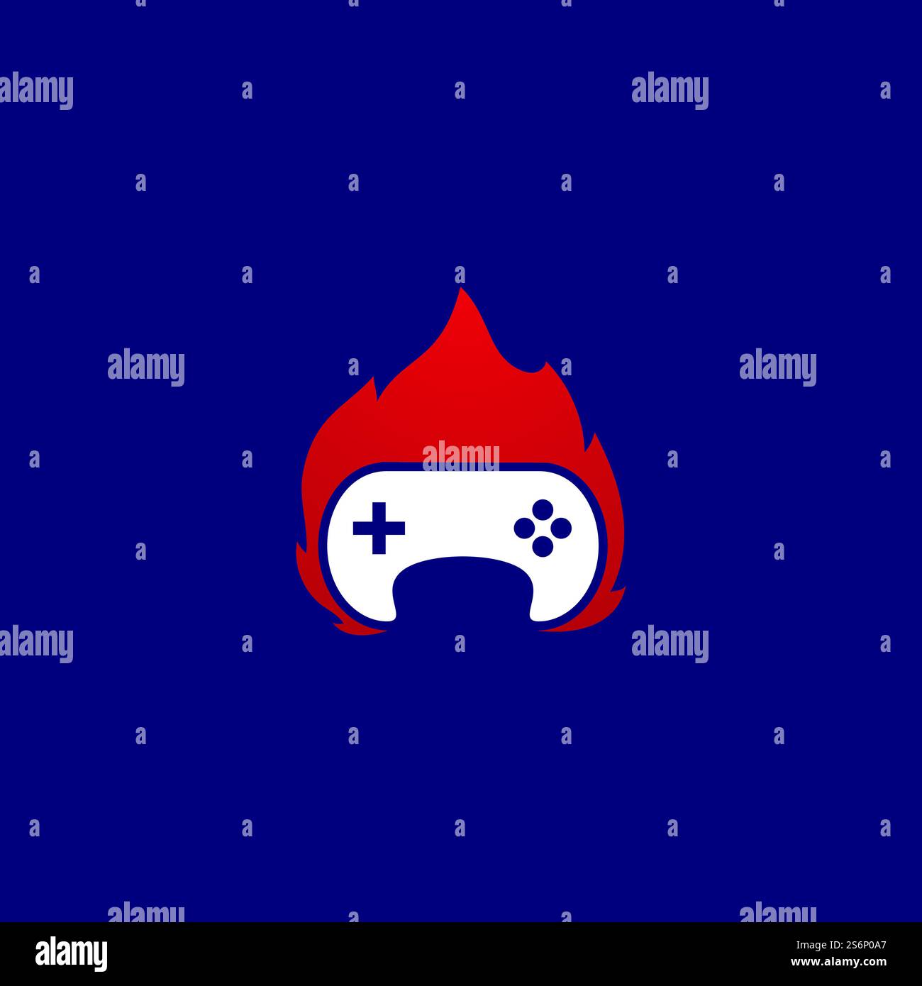 fire burn Joystick game illustration vector template Stock Vector Image ...