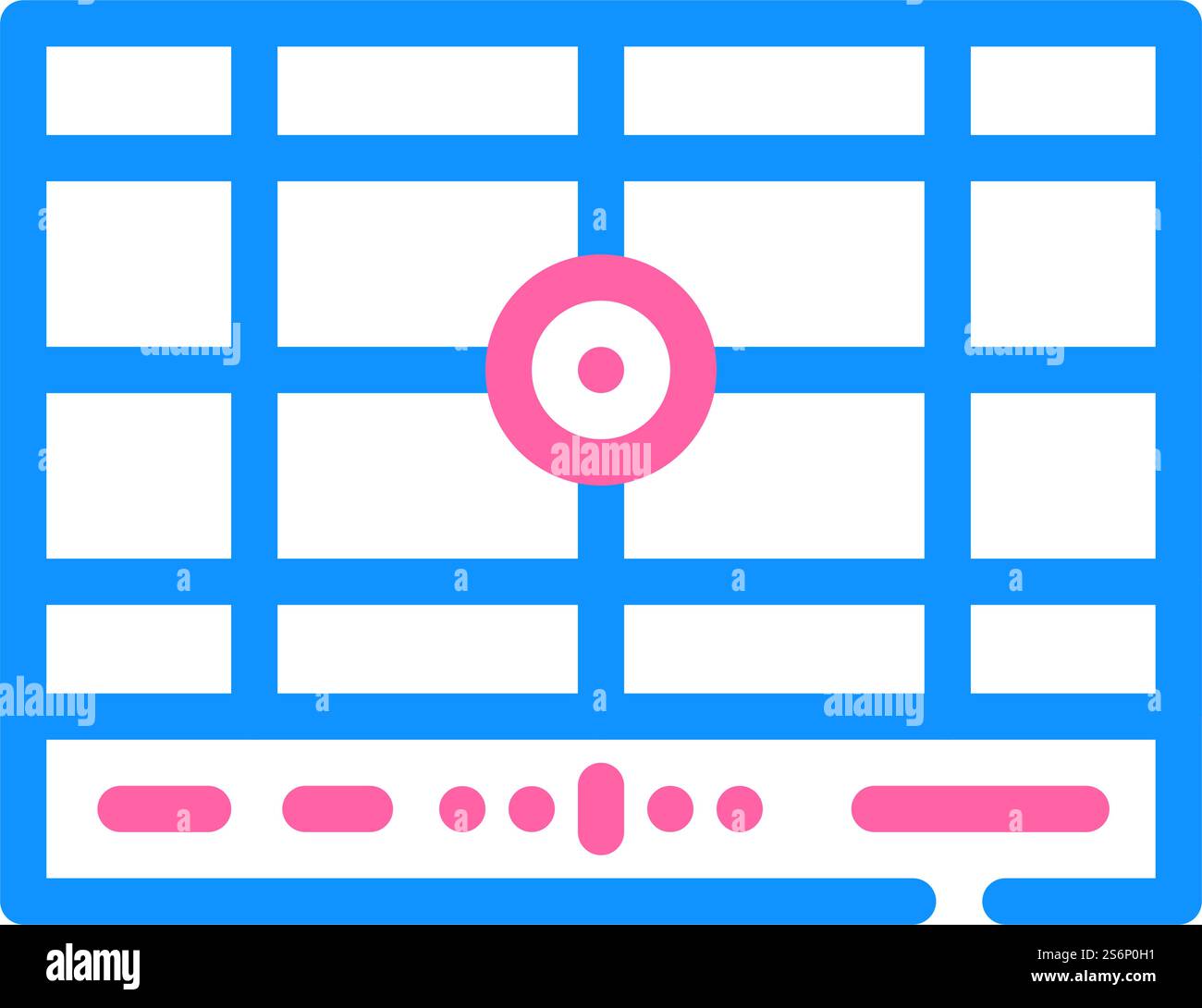 dividing grid color icon vector. dividing grid sign. isolated symbol ...