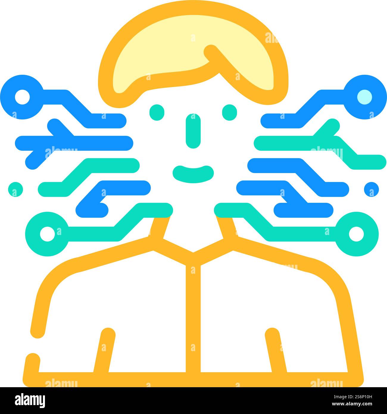 artificial intelligence color icon vector. artificial intelligence sign ...