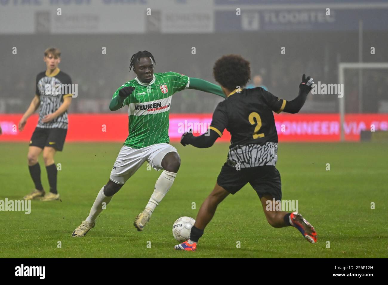 Dordrecht - Korede Osundina of FC Dordrecht, Elijah Dijkstra of Jong AZ ...