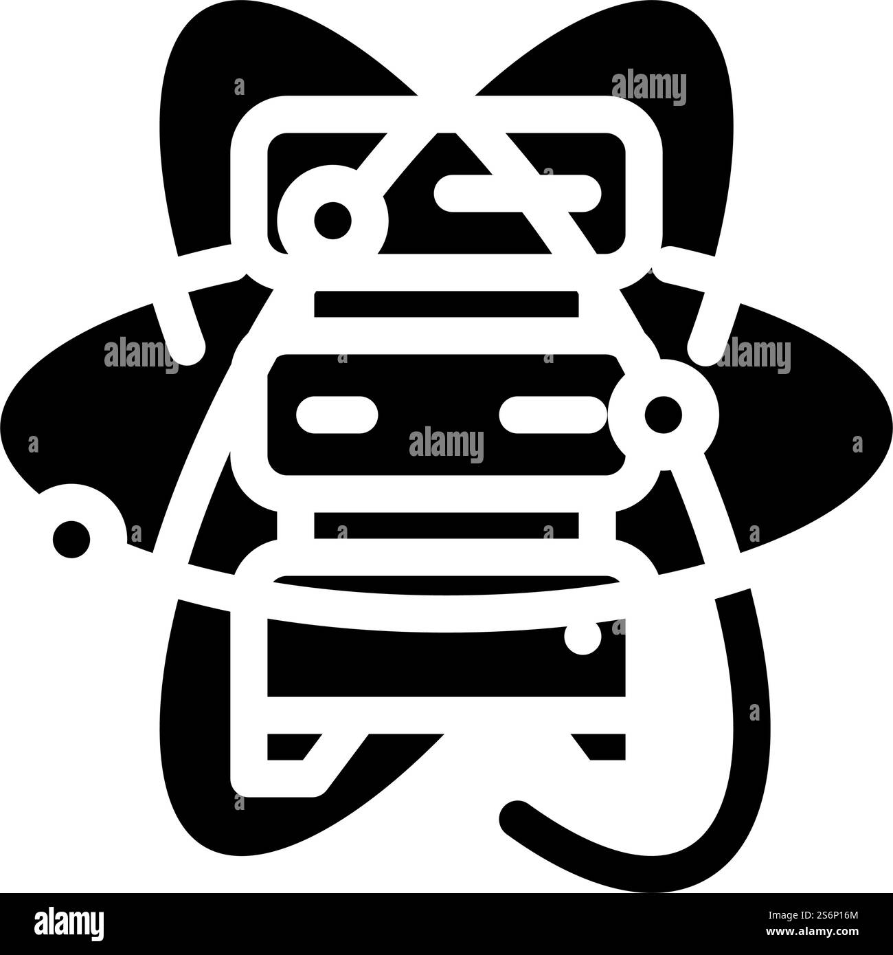 quantum computer, data server glyph icon vector. quantum computer, data server sign. isolated ...