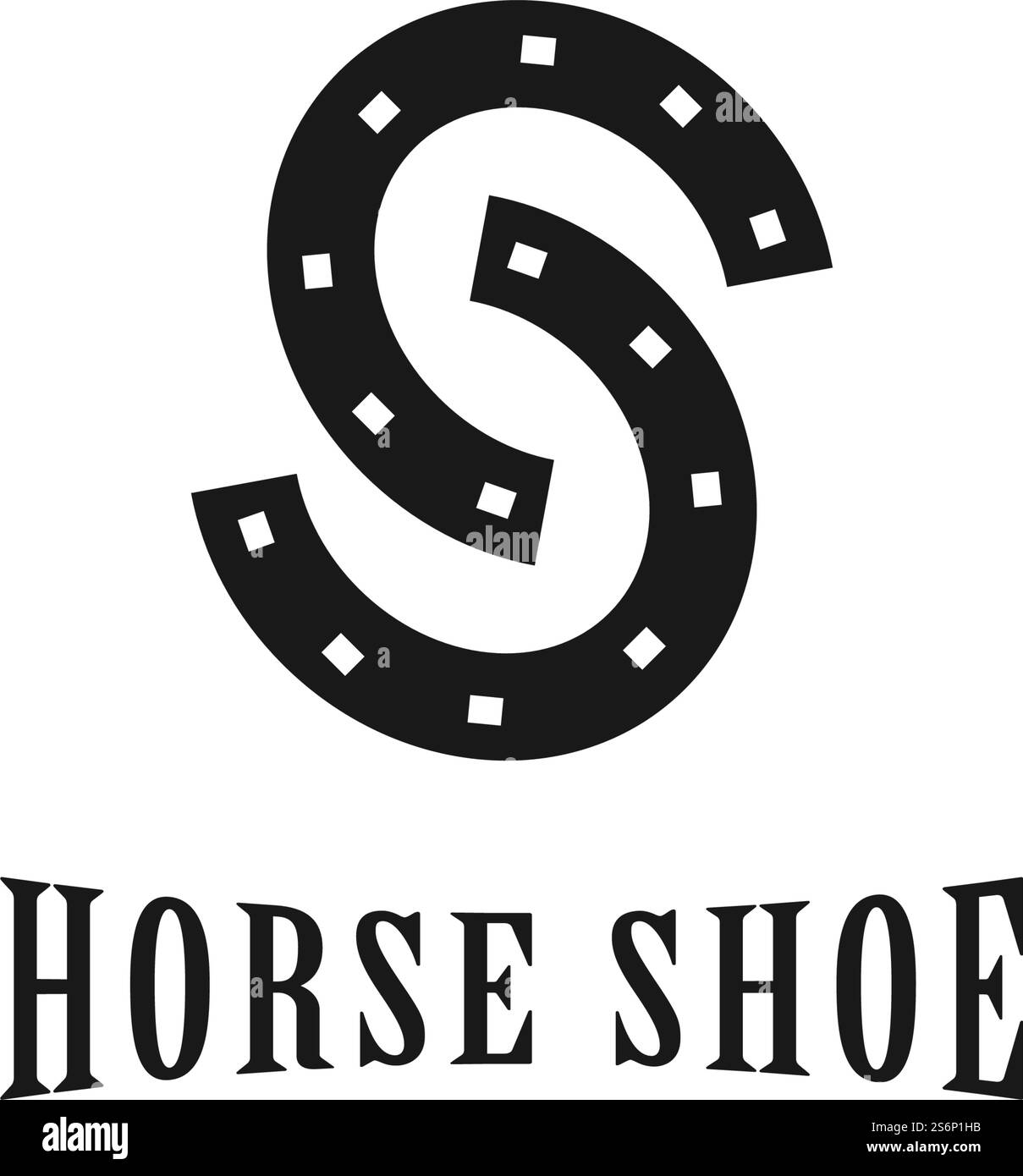 Horseshoe logo icon vector flat design Stock Vector Image & Art - Alamy