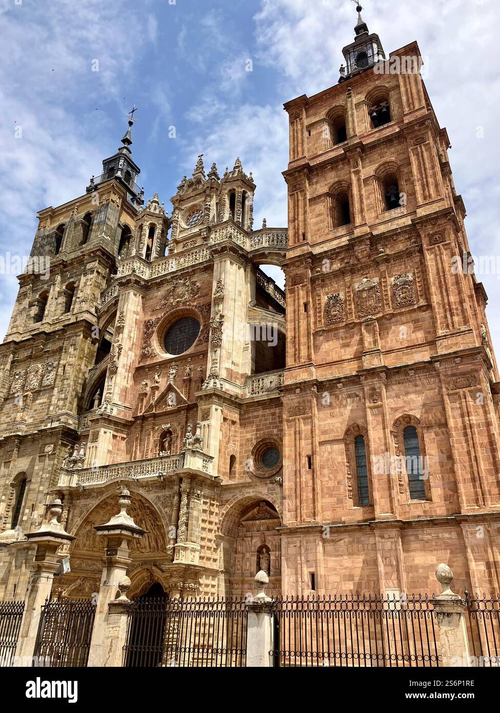 The Facade of Astorga Cathedral (Catedral de Astorga), Castille y Leon ...