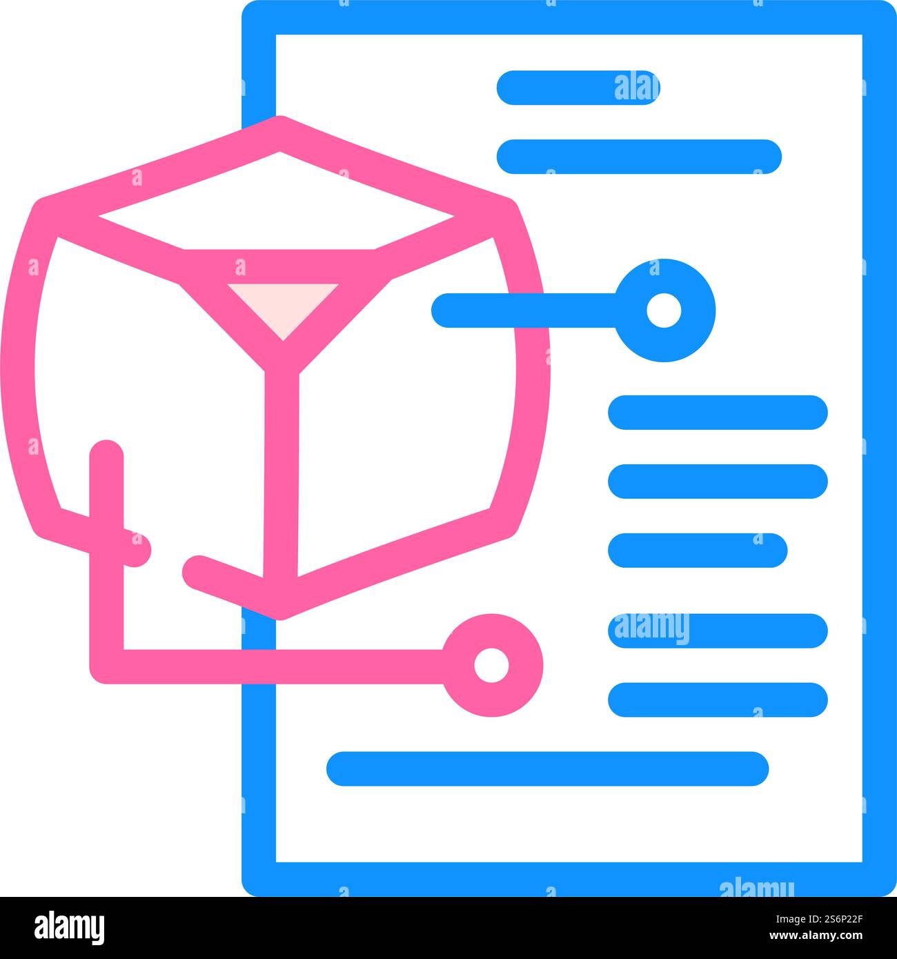 Modeling Data Science Color Icon Vector Modeling Data Science Sign